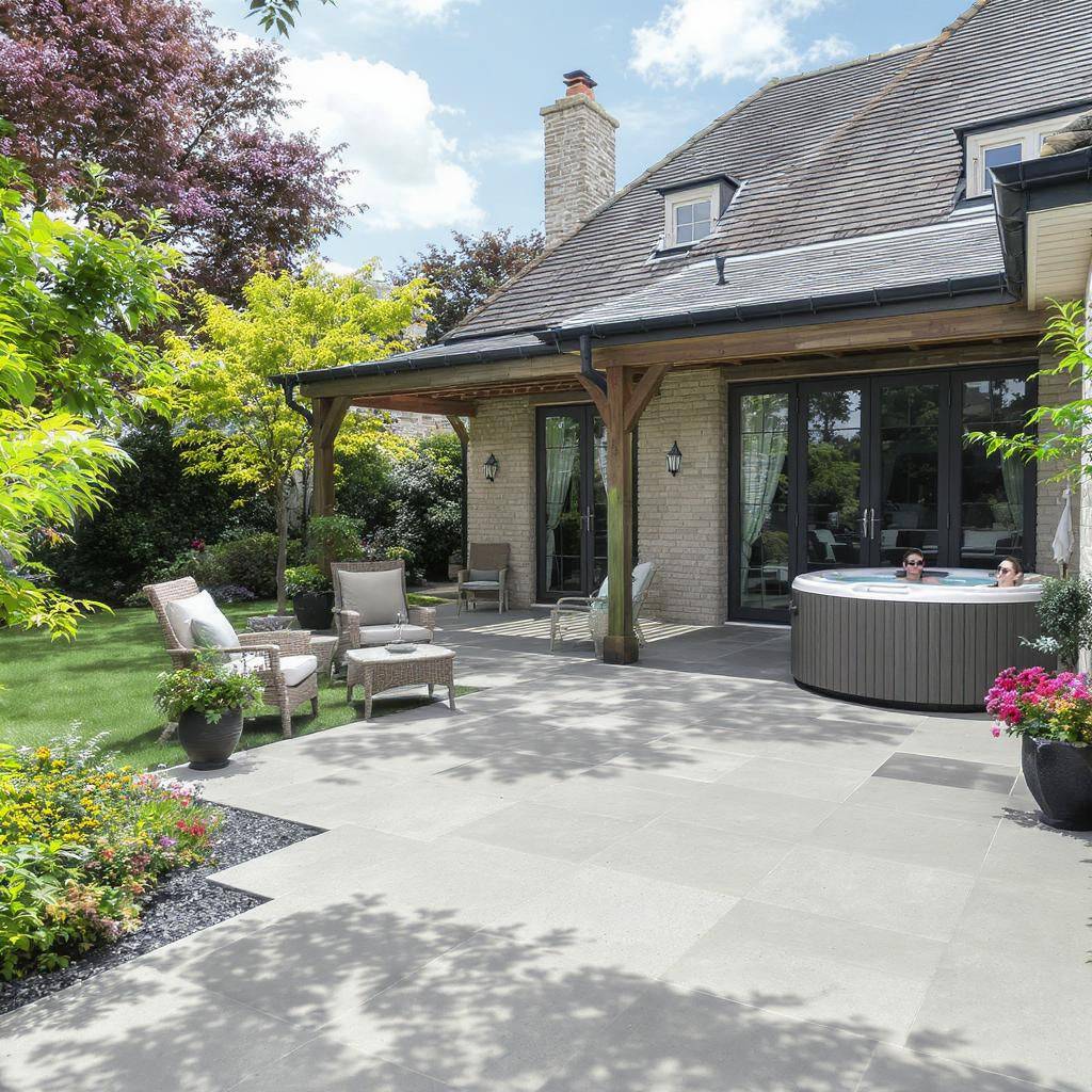 Priorat Grey Porcelain Paving 600 x 900mm - Full Pack (40 Slabs / 21.6